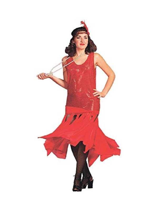 Adult Red 20s Scarf Flapper Costume – Masquerade